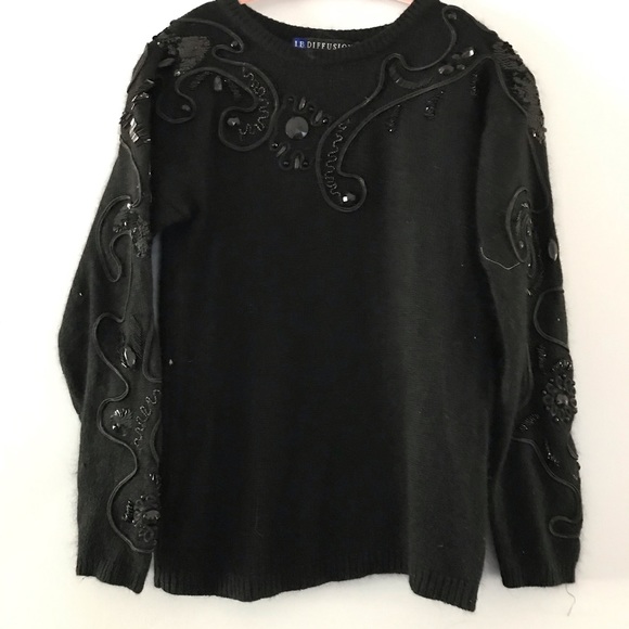 I.B. Diffusion | Sweaters | Ib Diffusion Vintage Black Embroidered ...